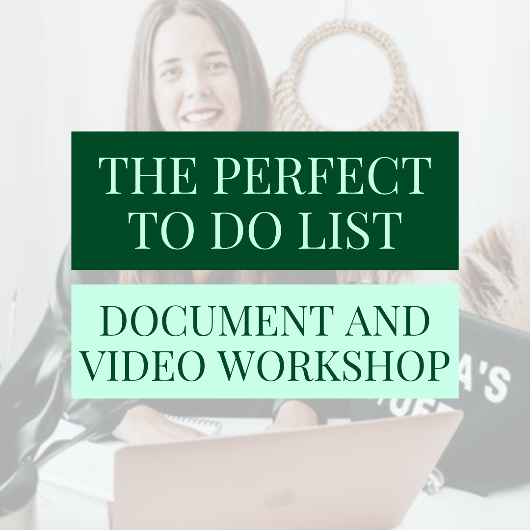 The Perfect To Do List DOCUMENT AND VIDEO WORKSHOP | The Client Hunter LTD